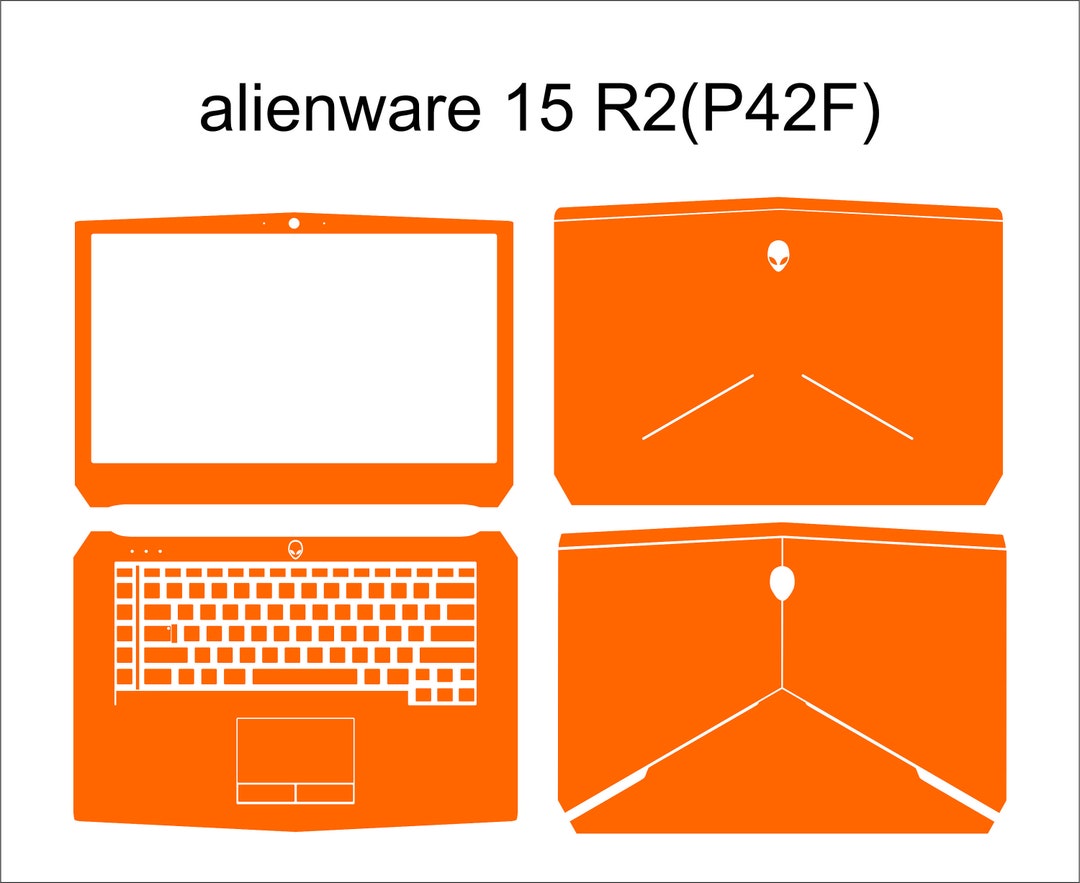 Alienware 15 R2 p42f Skin Cover Svg Cut Template Vector, , Silhouette ...