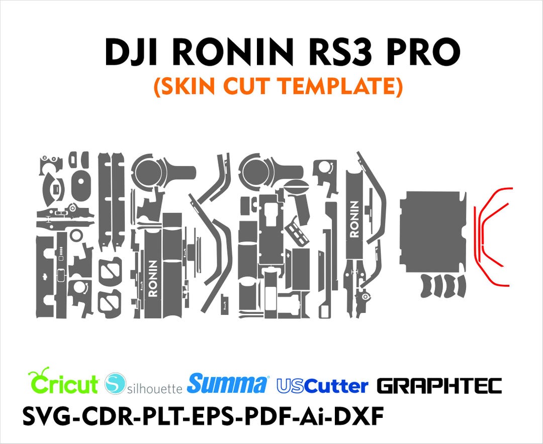 DJI Ronin RS3 PRO Gimble Skin Cut File Skin Vector Template - Etsy