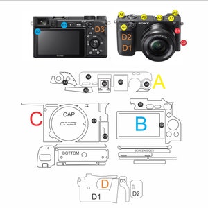 Sony A6300 and A6400 Skin Template Vector File - Etsy UK