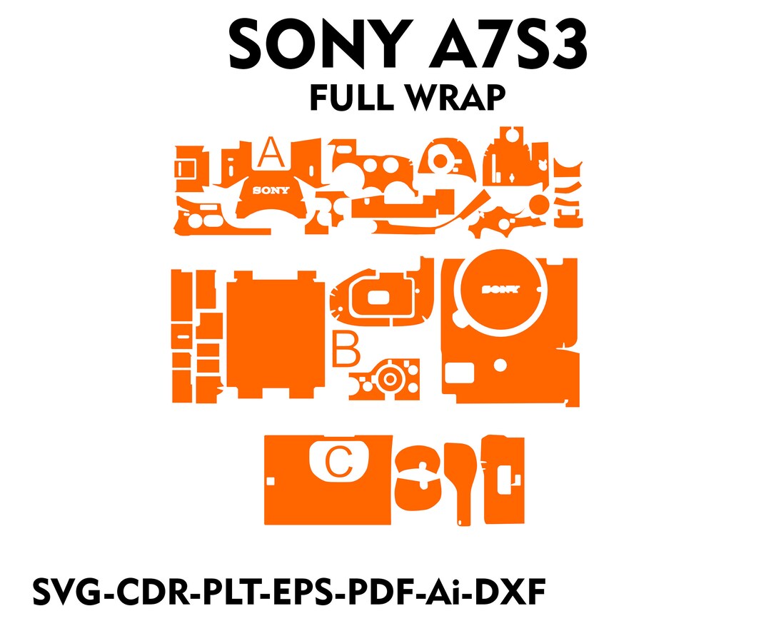 Sony A7s3 Skin Template Vector File Templete - Etsy
