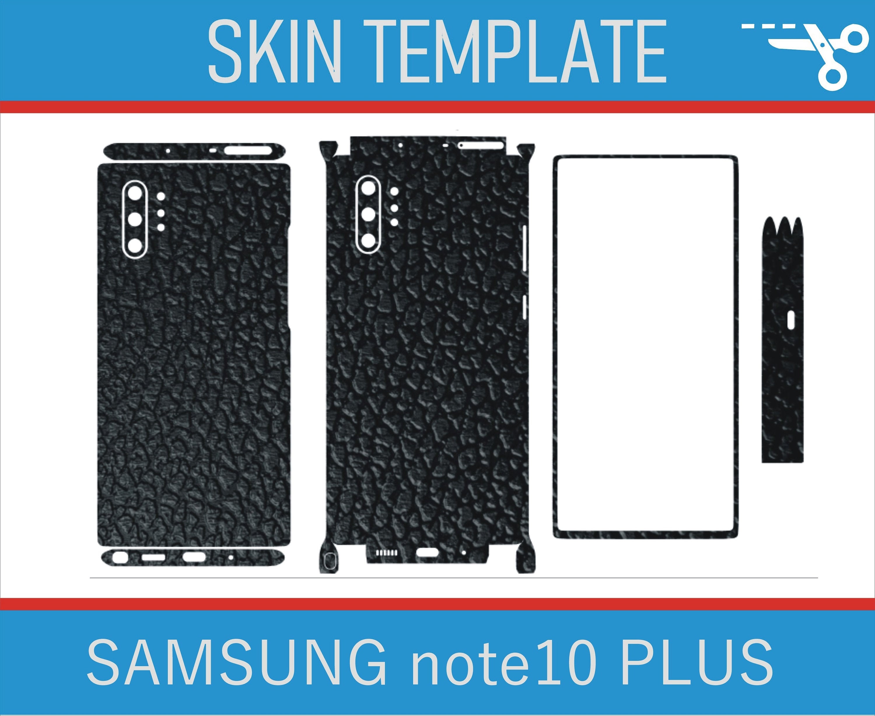 Samsung note 10 plus skin template file for cutting | Etsy