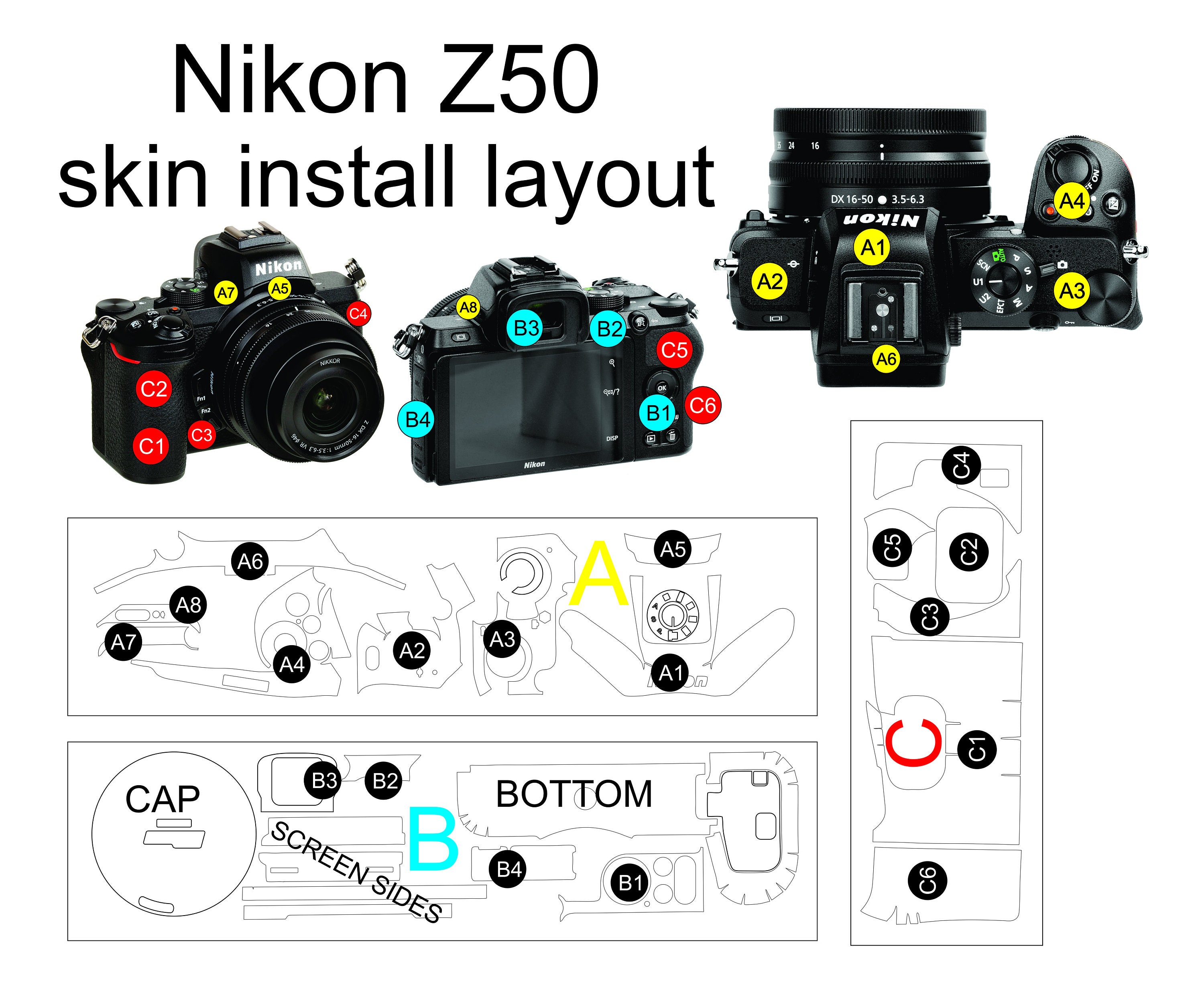 Buy Nikon Z50 Skin Vector Templete Layout Online in India - Etsy