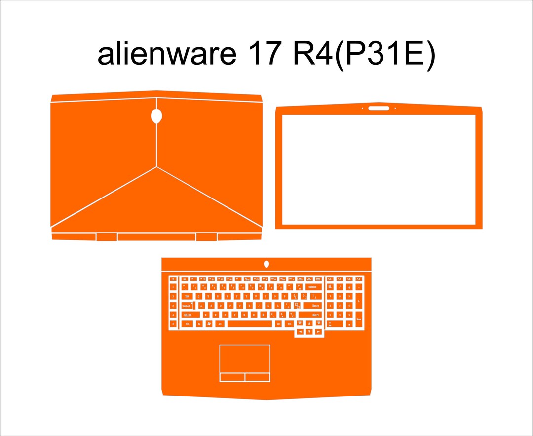 Alienware 17 R4 p31e Skin Cover Svg Cut Template Vector, , Silhouette ...