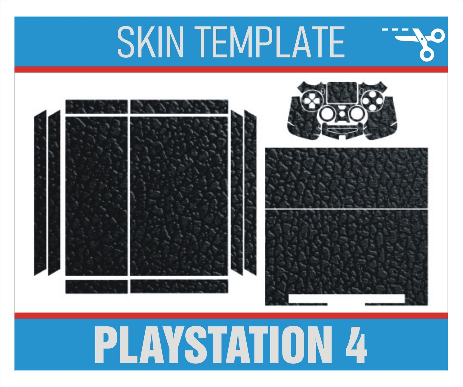 PS4 skin templete for cutting file . | Etsy