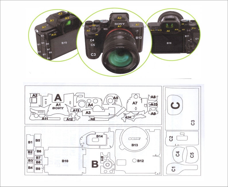 Sony Alpha A7iv Skin Template Vector File - Etsy