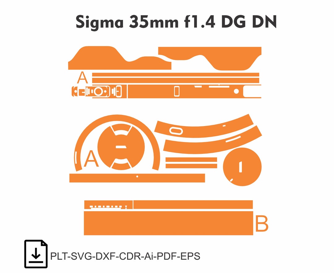 Sigma 35mm F1.4 Dgdn Skin Template Vector File - Etsy UK