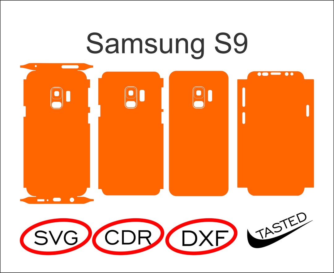 Samsung Galaxy S9 Skin Cut Template Vector, Svg Cut File, Phone Skins ...