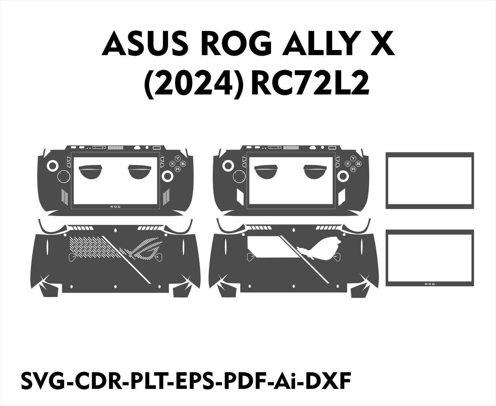 ASUS Rog Ally X 2024 RC72LA Skin Cut File Skin Vector Template - Etsy