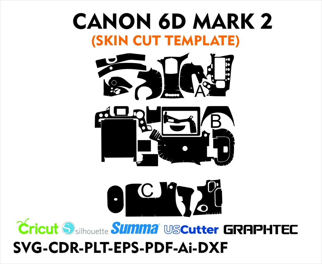 Canon 6d Mark 2 Skin Cut File Skin Vector Template - Etsy