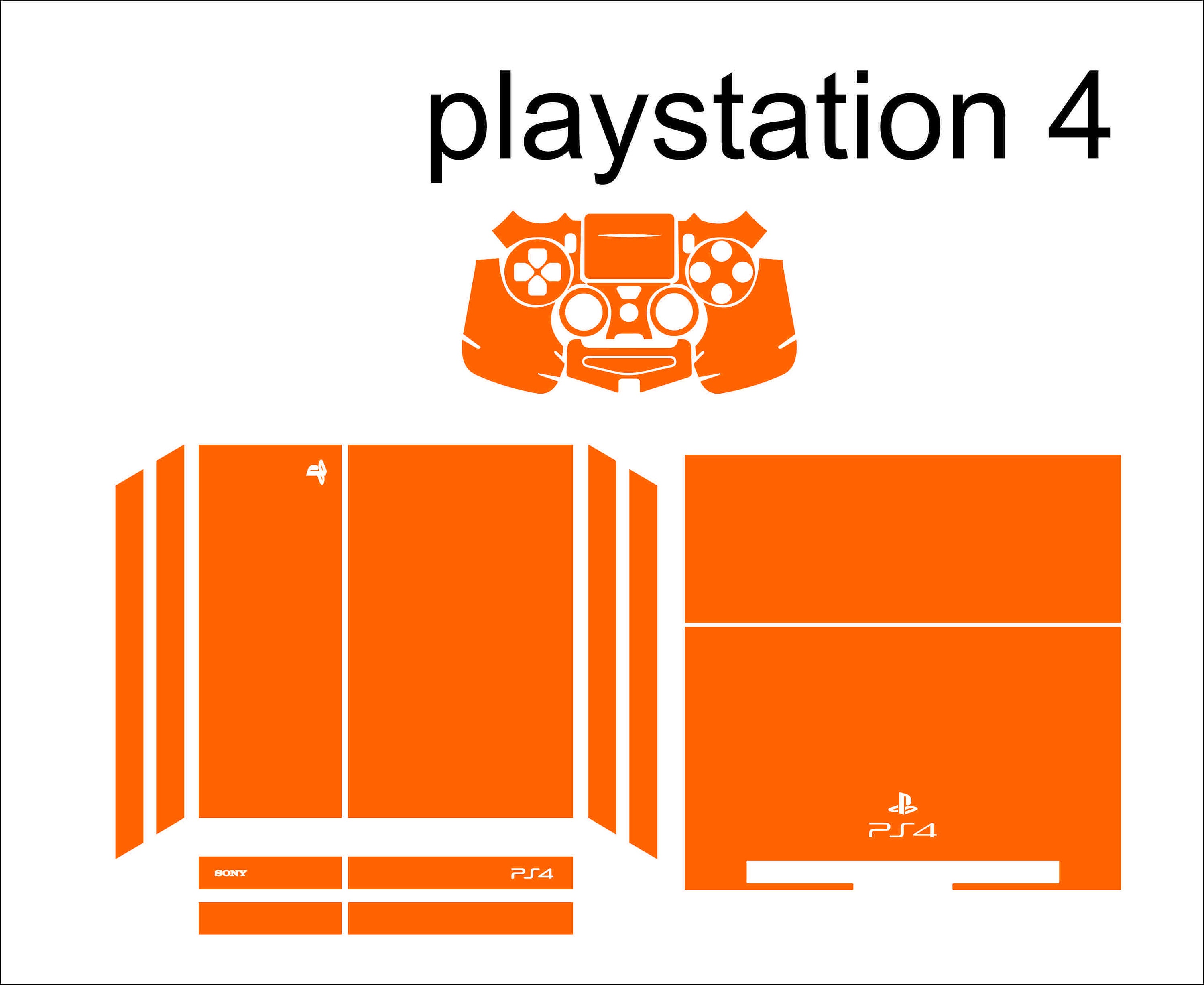 PS4 Skin Templete for Cutting File . - Etsy