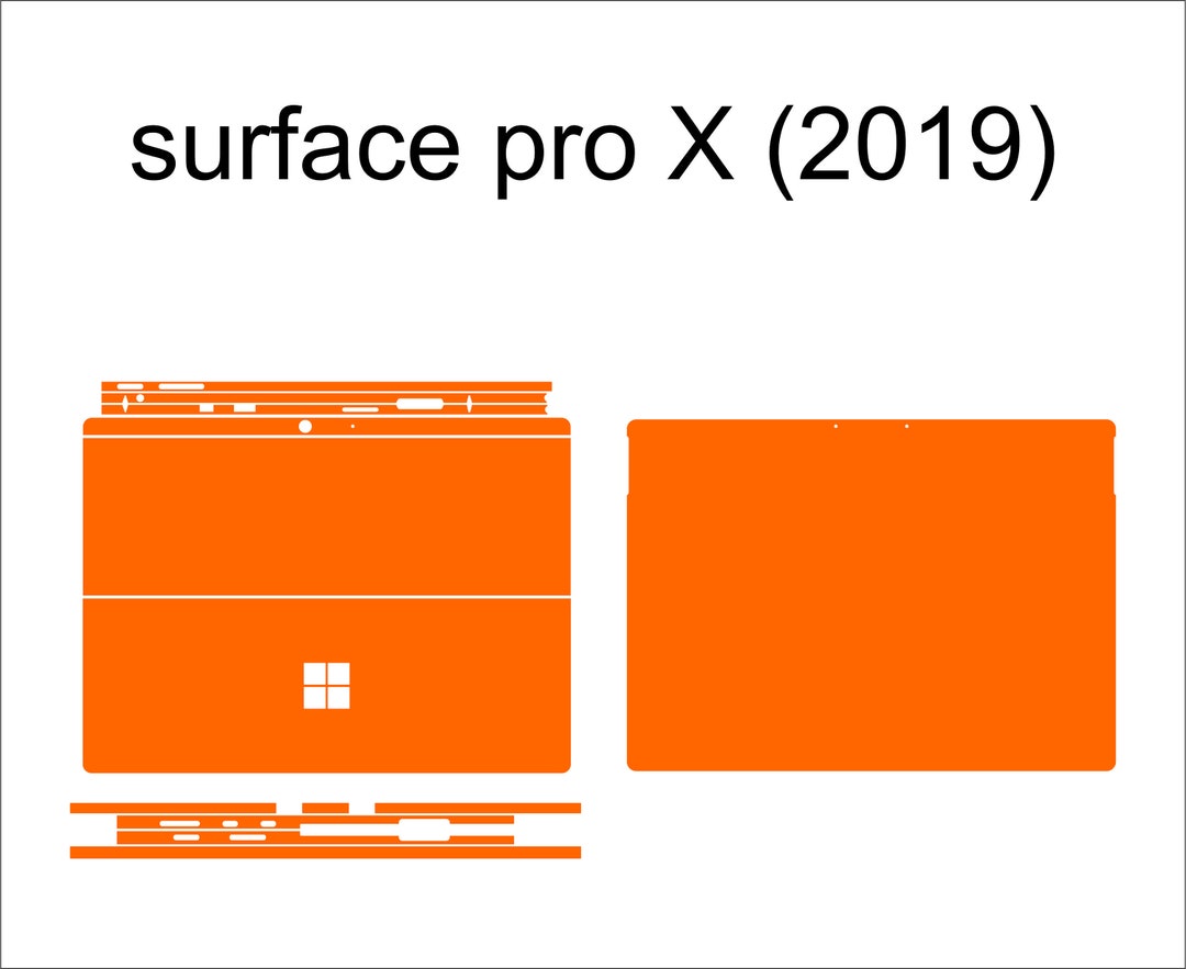 Surface Pro X (2019) Skin Cover Svg Cut Template Vector, , Silhouette ...