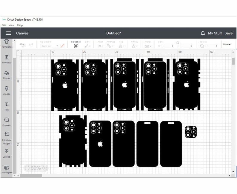 IPhone 15 Pro Skin Template Vector File Skin Die Cut - Etsy