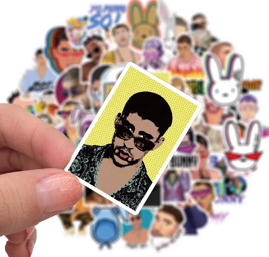 Bad Bunny Stickers, Bad Bunny, Singer Bad Bunny, Laptop Stickers ...