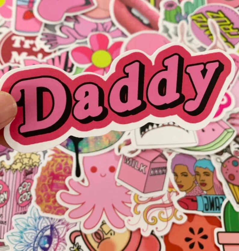 50 Pieces Cute Pink Cartoon Stickers| Vinyl Stickers | Kid’s Stickers ...