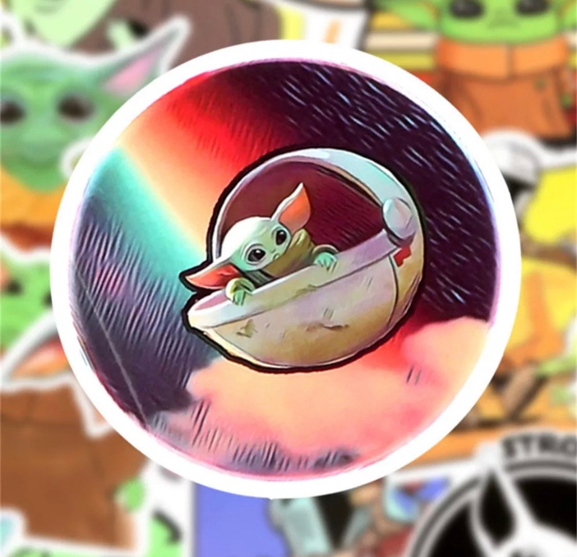 50 Pieces Baby Yoda Stickers | None Repetitive Stickers| Vinyl Stickers ...