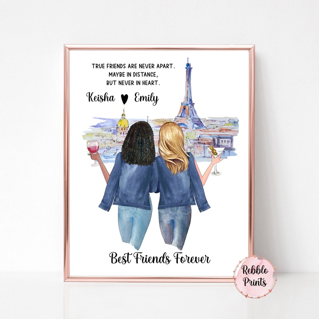 Personalized Paris Best Friend Gift, French Best Friend Gift ...