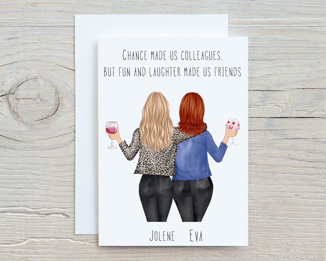 Colleague Print, Best Colleague Card, Personalised Colleague Card - Etsy