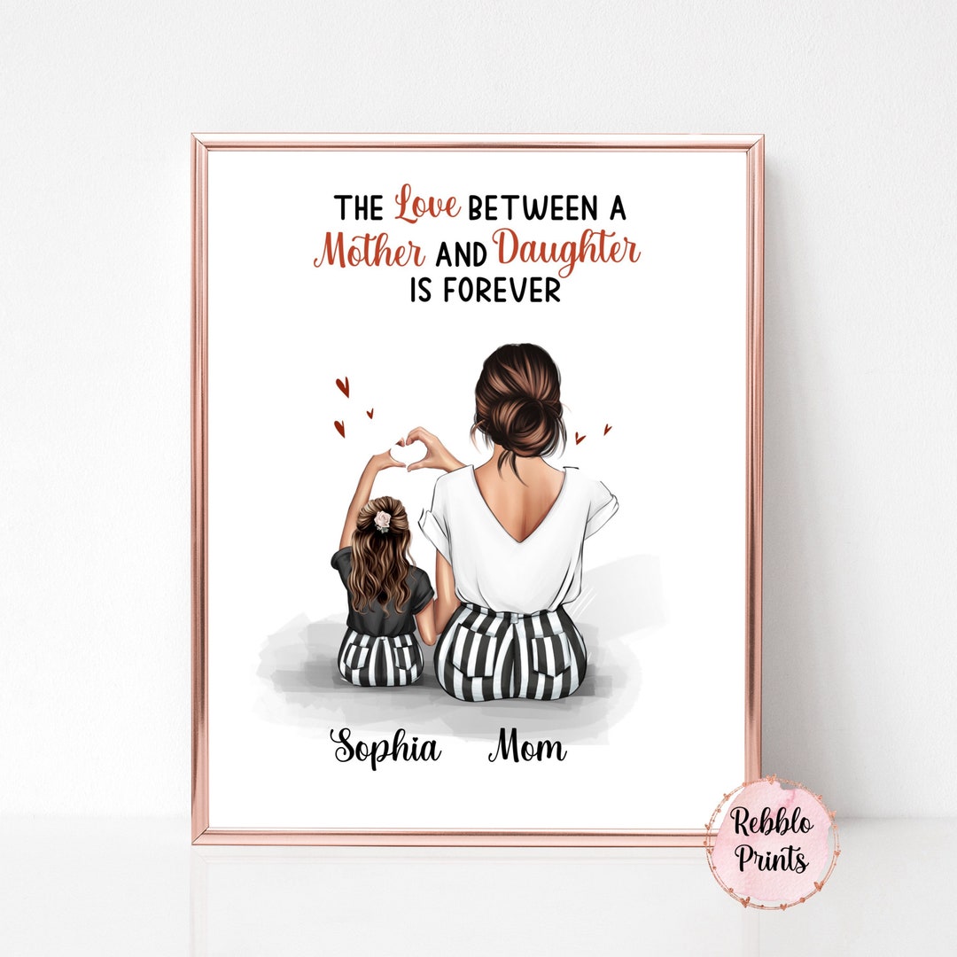 Custom Mother Daughter Print, Best Mom Print, Mother’s Day Personalized ...