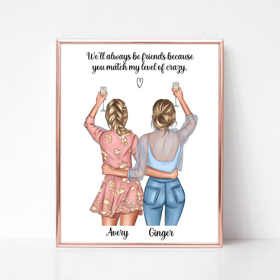 Best Friend Print, Friendship Print, Best Friend Gift, Gift for Her ...