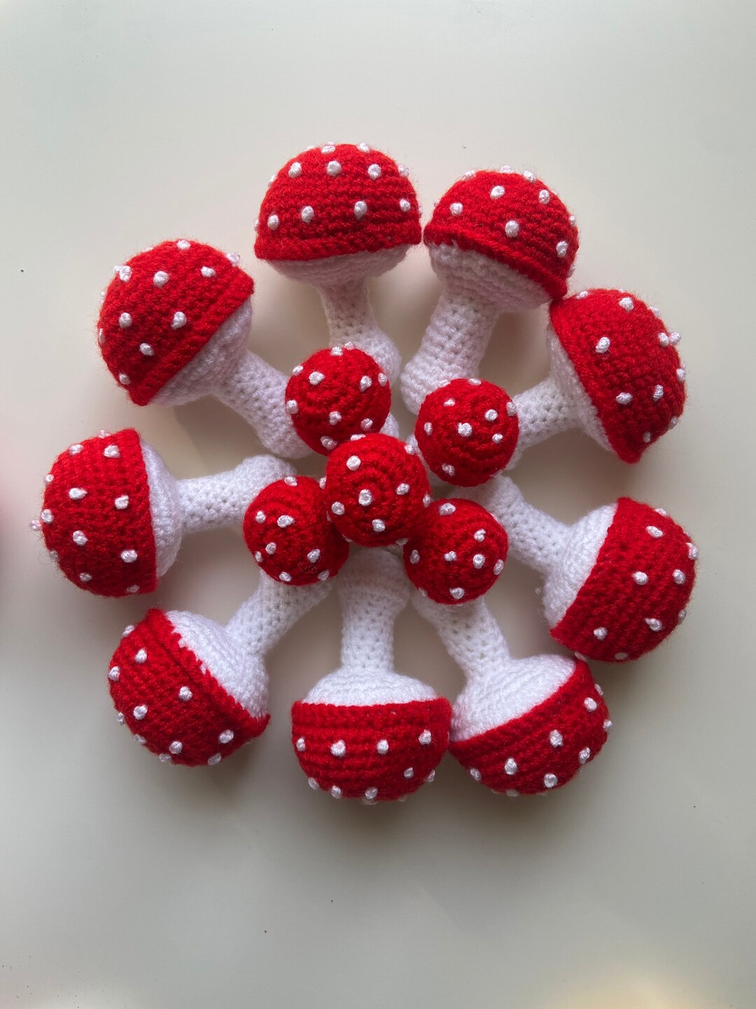 Crochet Mushroom: Handmade Plush Kitchen Decor Toy - Etsy