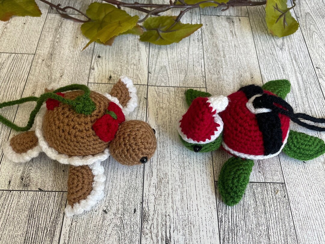 Turtle Crochet Mini Turtle Stuffed Animal Strawberry Turtle Lemon ...