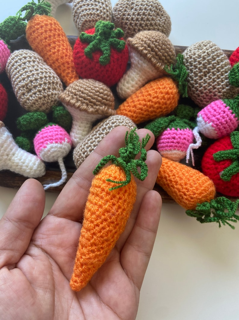 Crochet Food Crochet Vegetables Crochet Play Food Set Tiered - Etsy