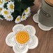 Crochet Pattern Daisy Coaster Pattern Crochet Daisy Coaster Pattern ...