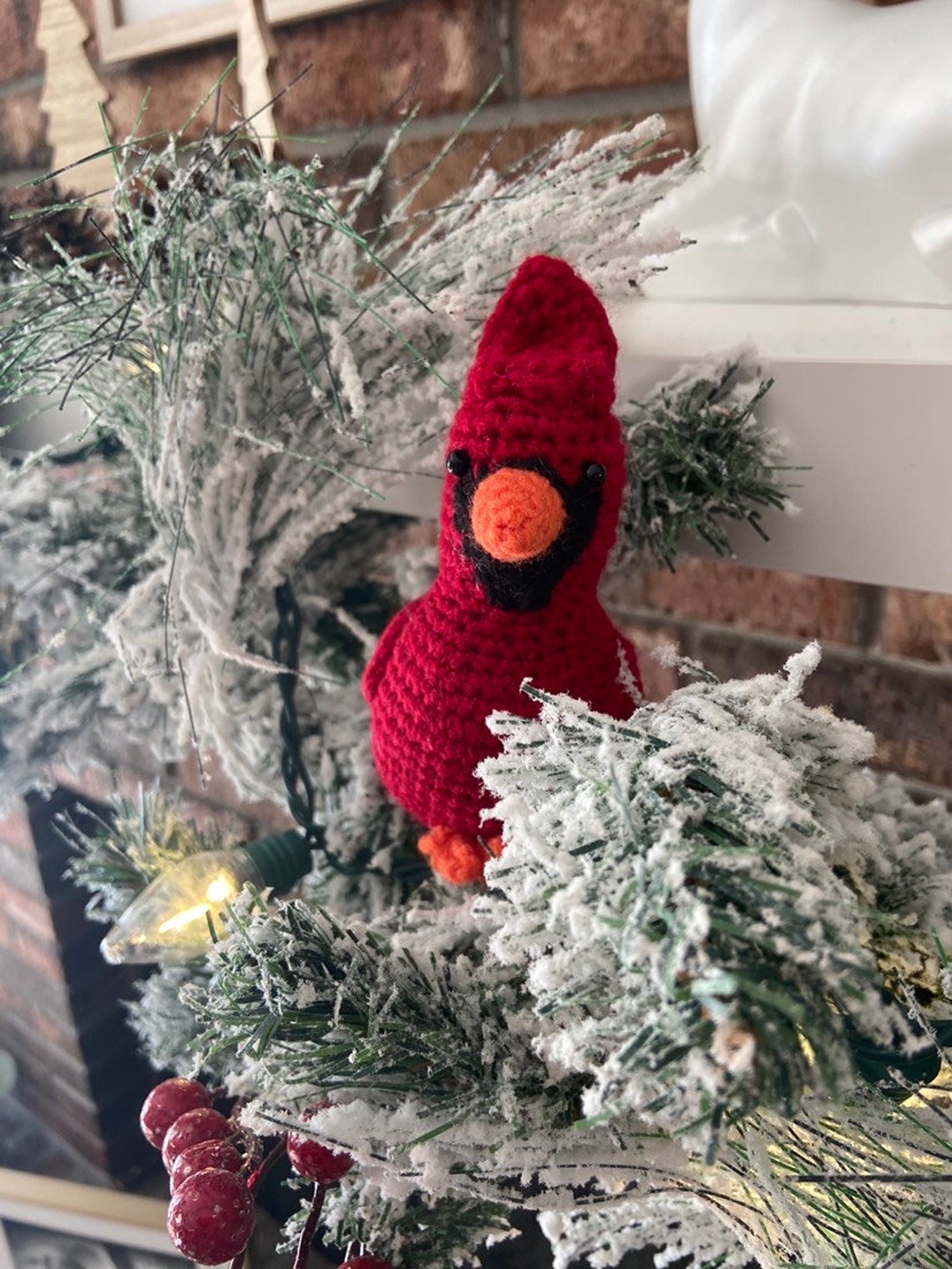 Cardinal Bird / Crochet Cardinal Bird Ornament / Amigurumi - Etsy