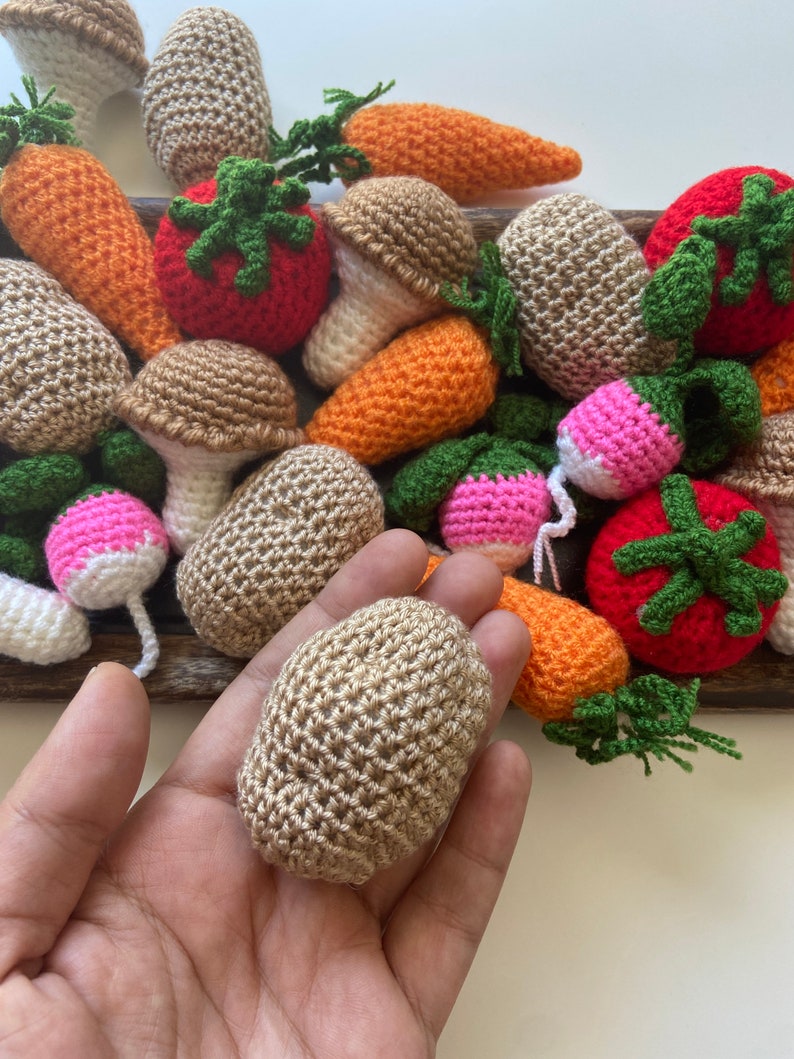 Crochet Food Crochet Vegetables Crochet Play Food Set Tiered - Etsy
