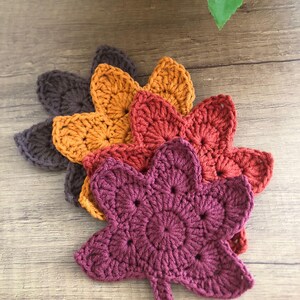 Crochet Maple Leaf Coaster Pattern: Fall Decor (PDF Pattern) - Etsy