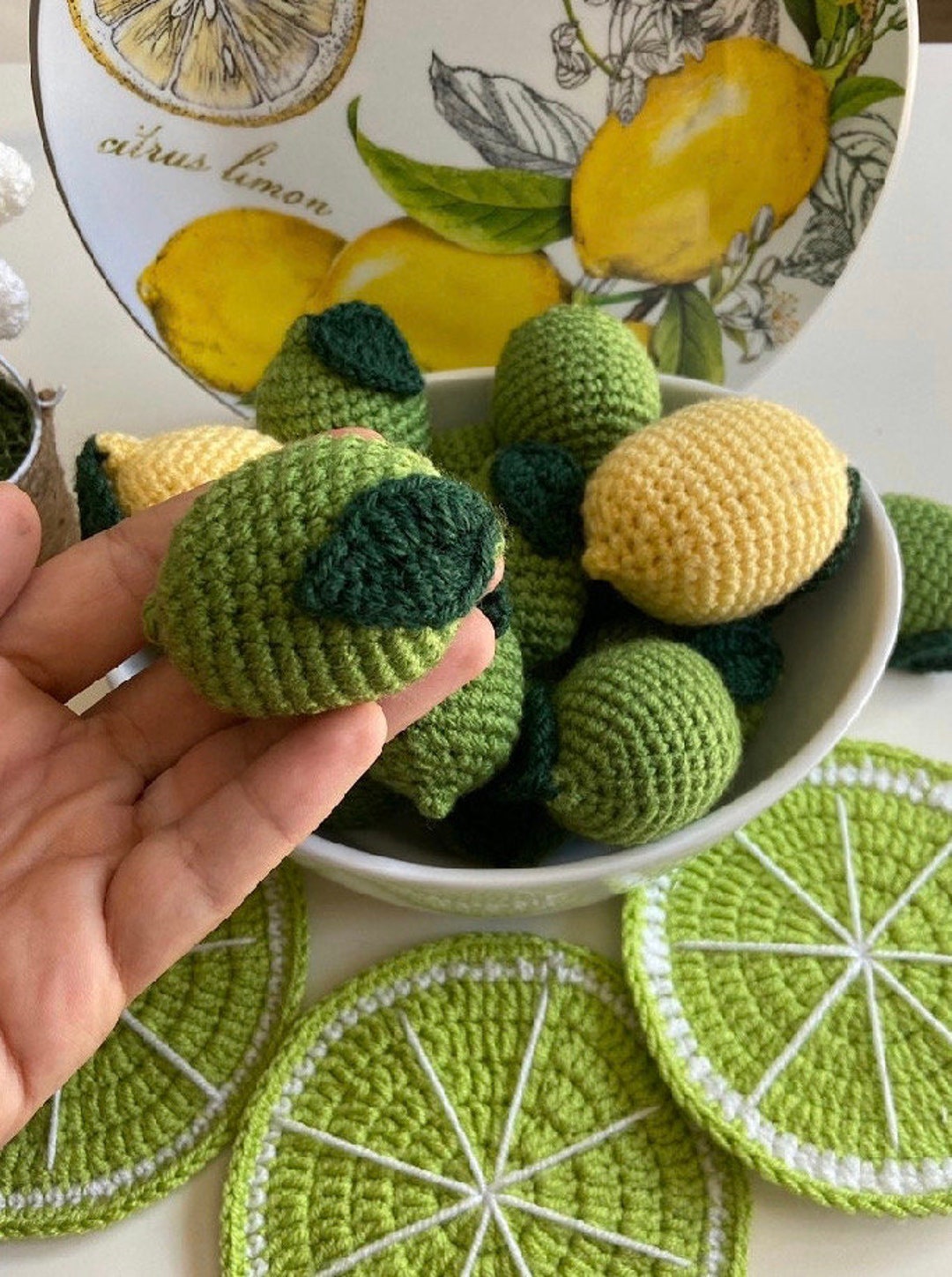 Crochet Lime Decor: Handmade Amigurumi Fruit Plushie - Etsy UK