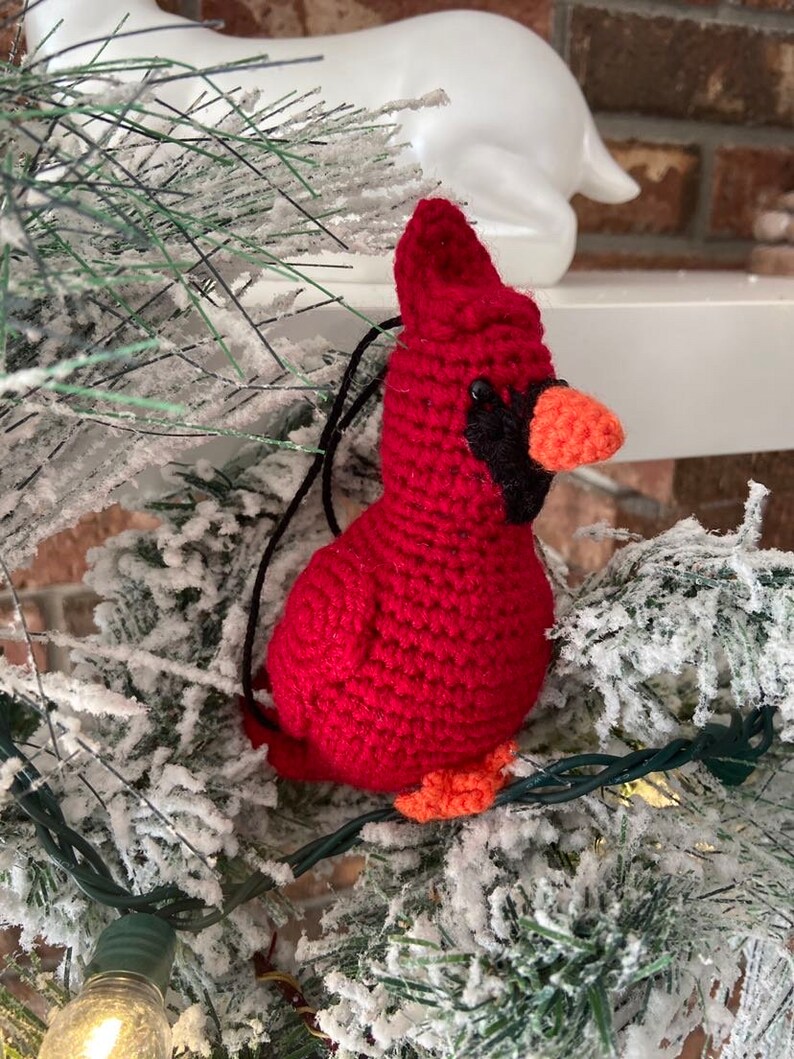 Cardinal Bird / Crochet Cardinal Bird Ornament / Amigurumi - Etsy