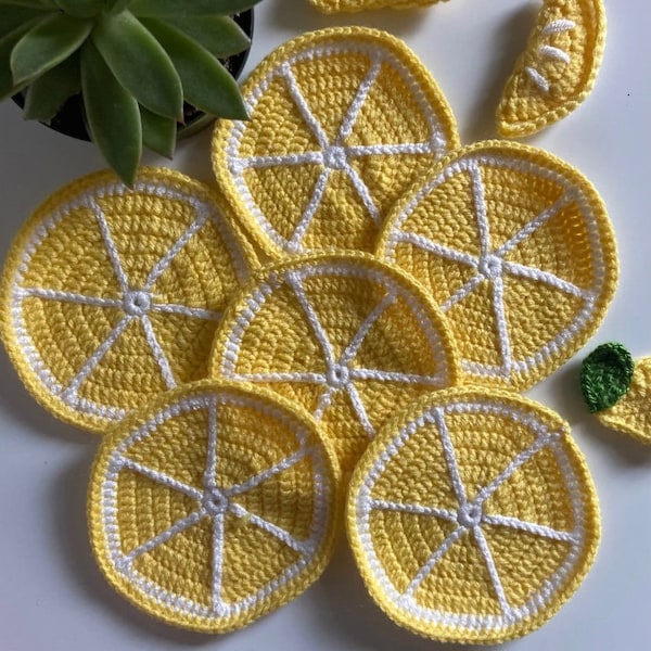 Lemon Coasters - Etsy