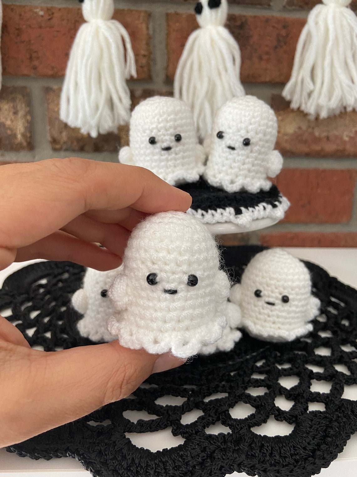 Halloween Ghost Decor Crochet Ghost Mini Halloween Decor - Etsy
