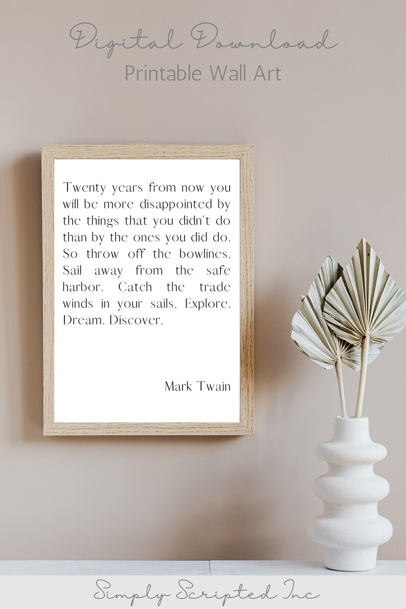 Mark Twain Quote Digital Print / Printable / Quotes / Sayings / Phrases ...