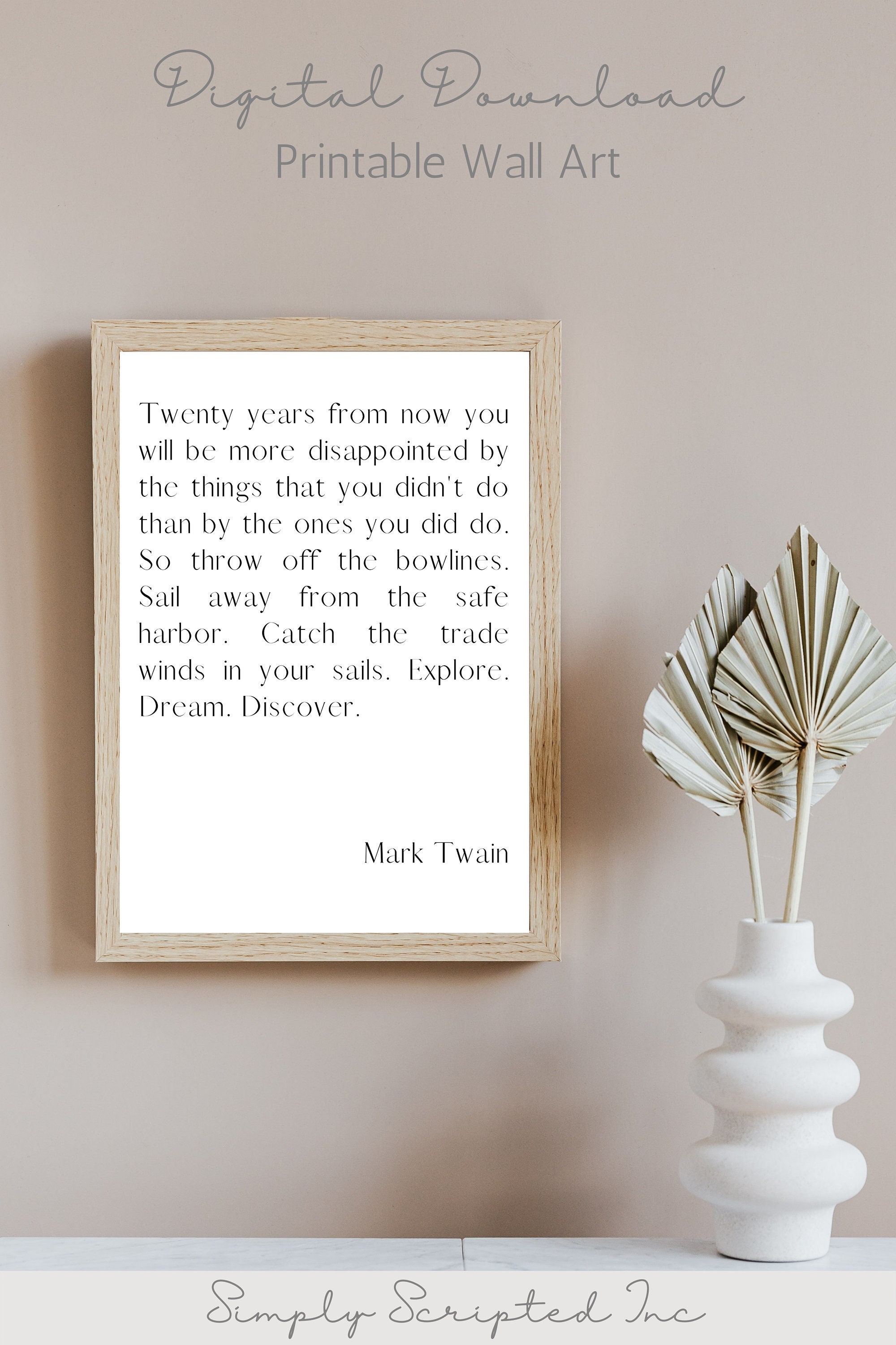 Mark Twain Quote Digital Print / Printable / Quotes / Sayings / Phrases ...