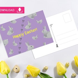 Printable Easter Card, Digital Postcard, Easter Greeting Card, Easter ...