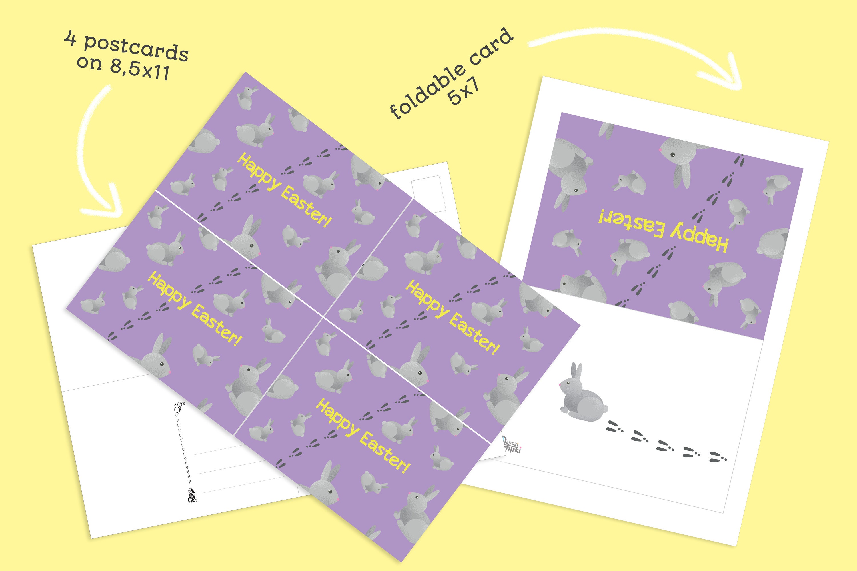 Printable Easter Card, Digital Postcard, Easter Greeting Card, Easter ...