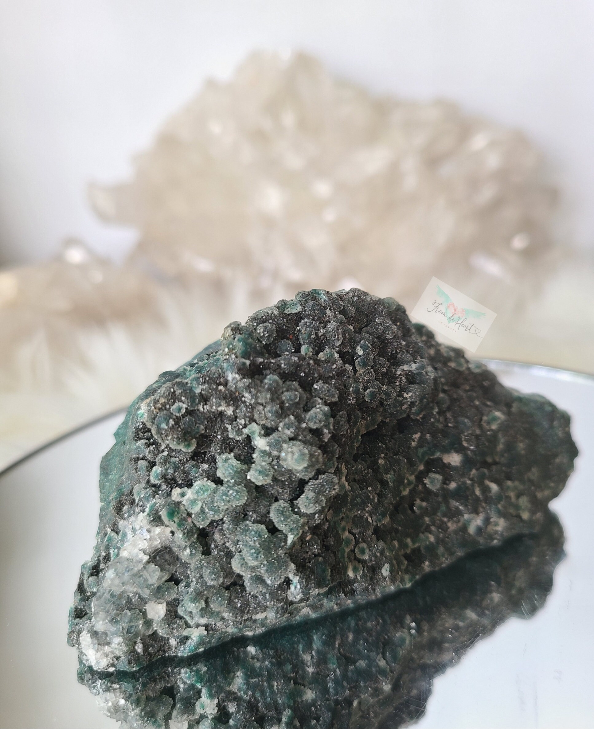 Dark Green Chalcedony Zeolite Cluster, Apophyllite, Apophyllite Cluster ...