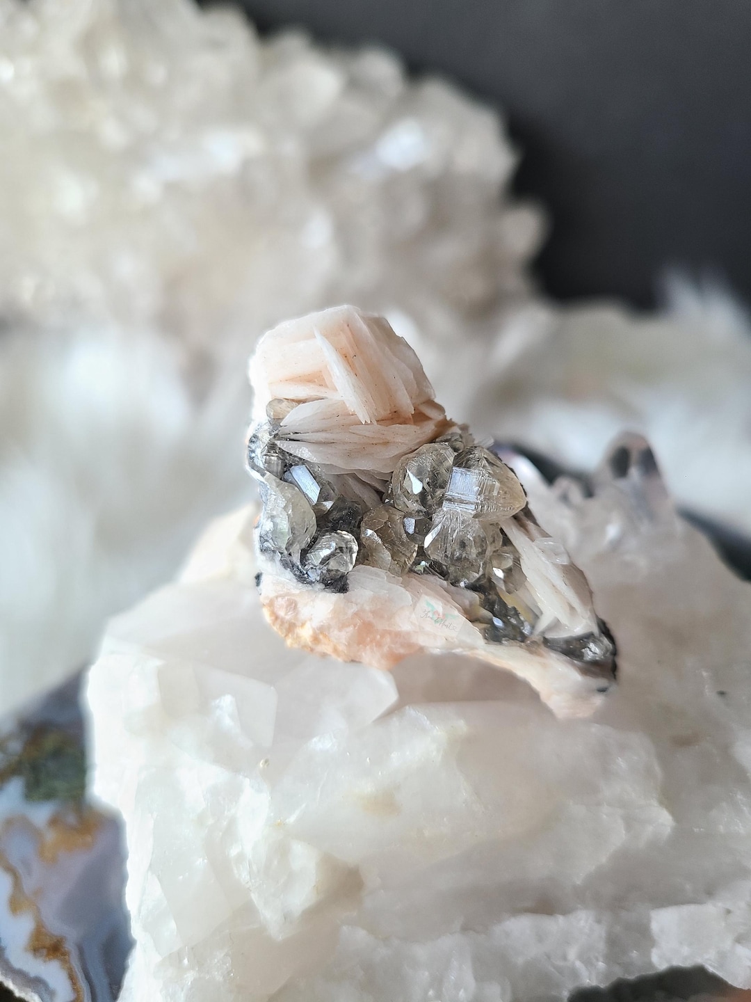 Barite Flower With Cerussite and Metallic Galena, High Quality Specimen ...