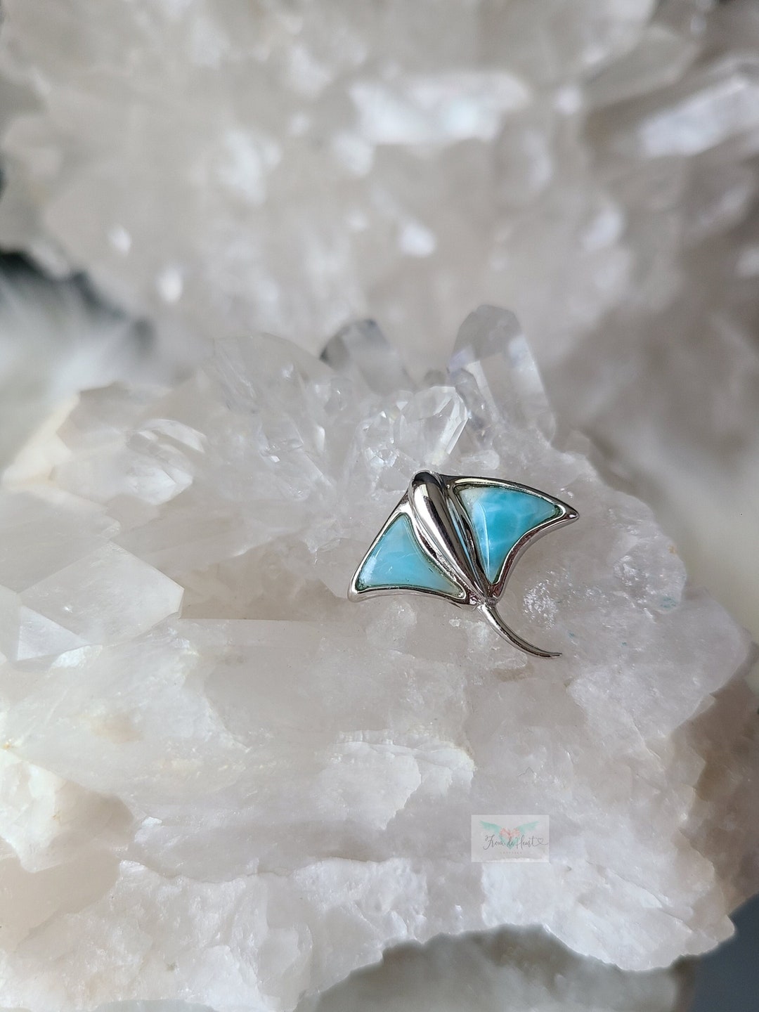 Larimar Stingray, Manta Ray, Larimar Jewelry, Silver Jewelry, Nature ...