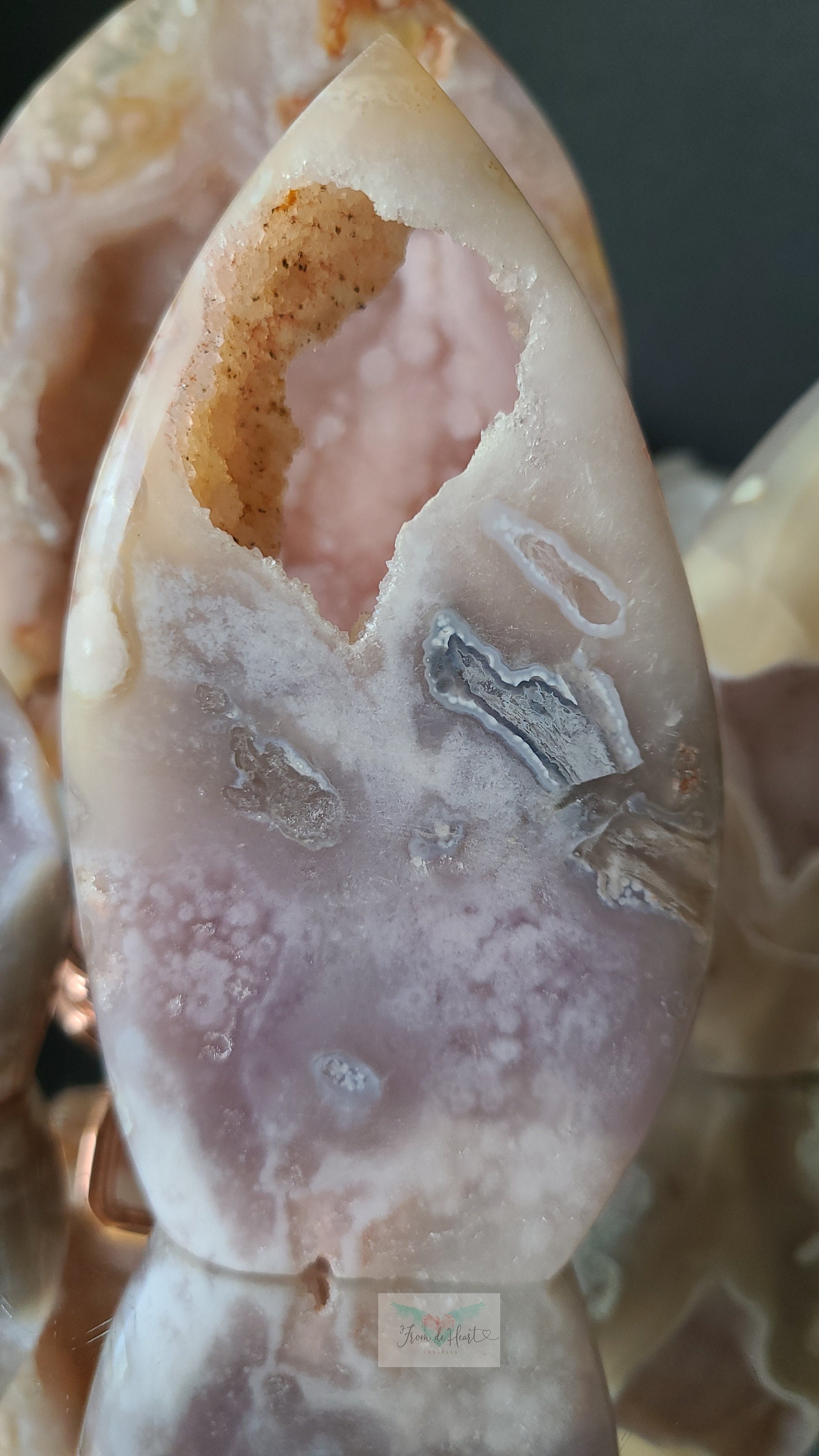 High Quality Pink Amethyst Flame, Druzy Pink Amethyst Flower Agate ...