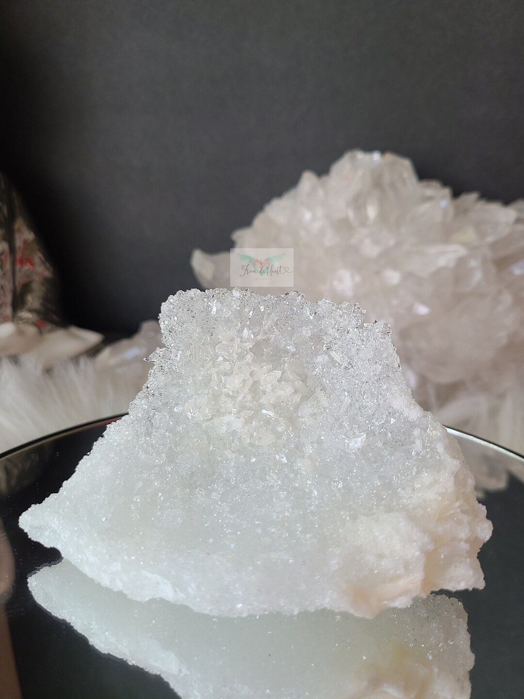 Diamond White Apophyllite Cluster, Apophyllite Crust, Zeolite ...