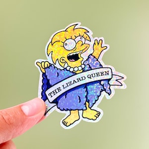 The Simpsons Holographic Sticker - Lisa "the Lizard Queen" Sticker ...