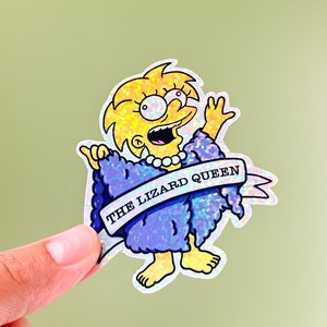 The Simpsons Holographic Sticker - Lisa "the Lizard Queen" Sticker ...