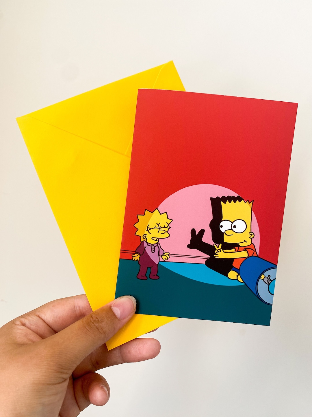 The Simpsons Greeting Card: Bart & Lisa, Valentine's Gift for Siblings ...