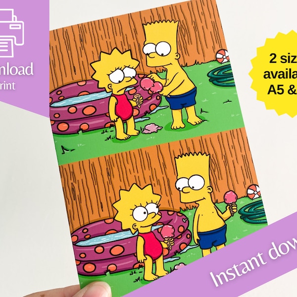 Simpsons Brother Birthday Card - Etsy