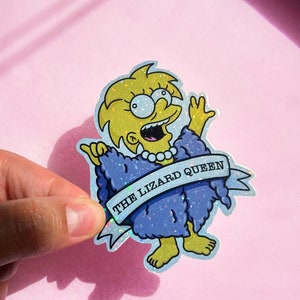The Simpsons Holographic Sticker - Lisa "the Lizard Queen" Sticker ...