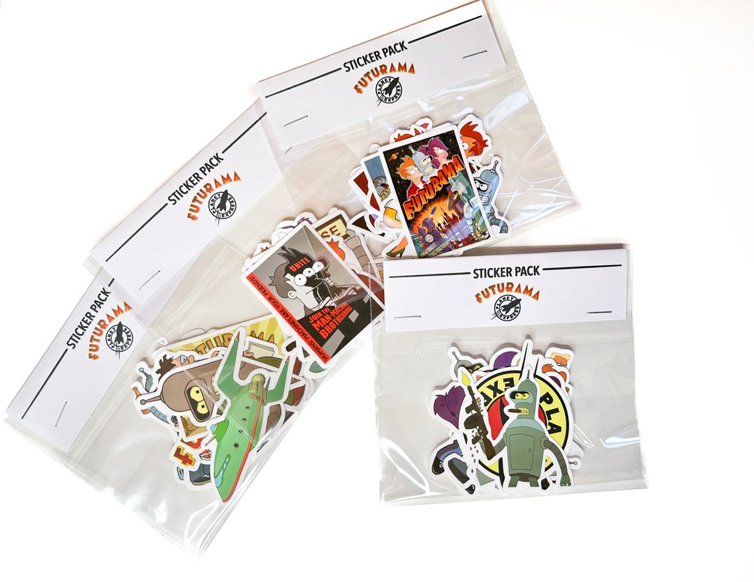 Futurama Sticker Pack 12 Pcs Pop Culture Family Waterproof Sticker ...