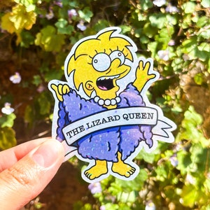 The Simpsons Holographic Sticker - Lisa "the Lizard Queen" Sticker ...